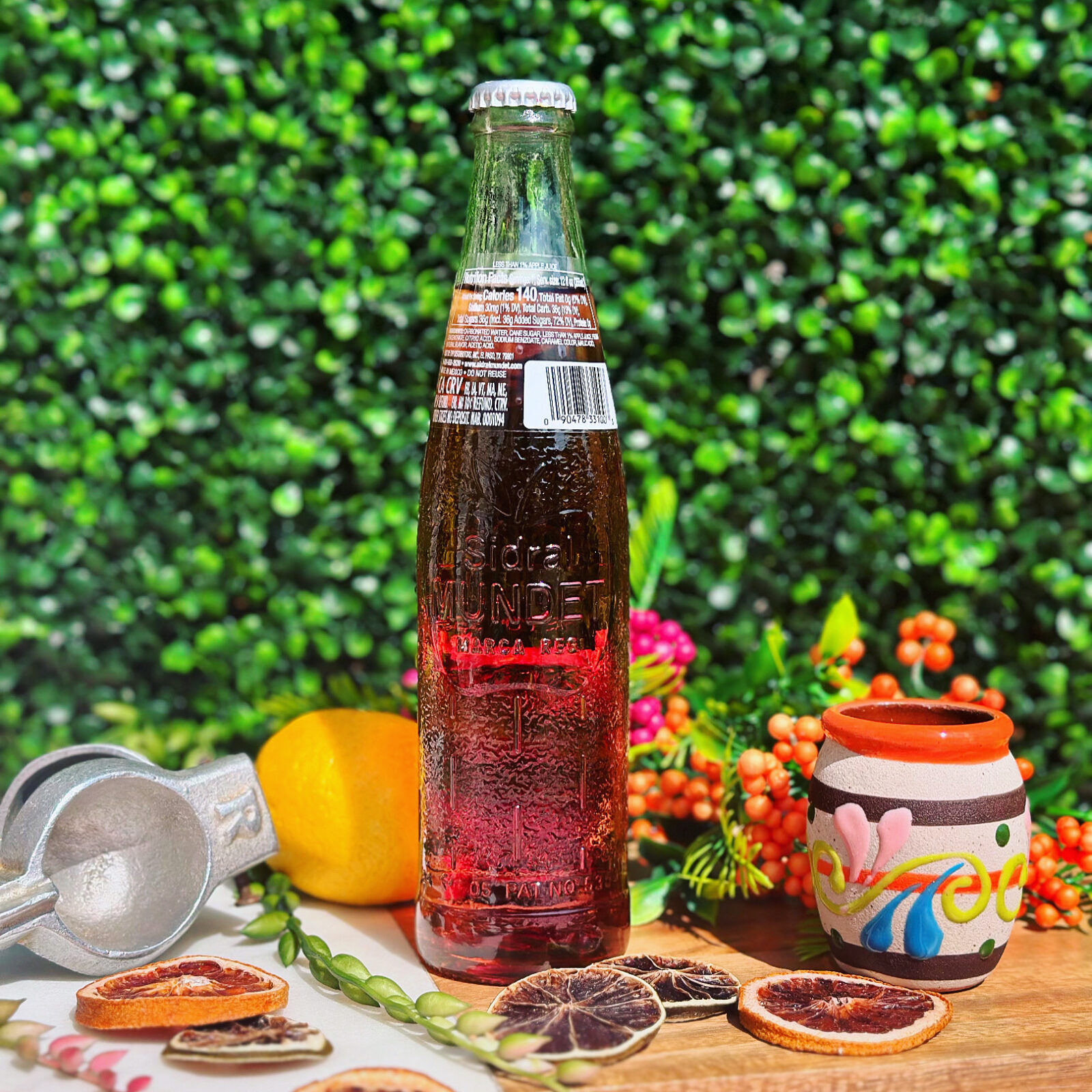 Sidral Mundet Soda, Apple Glass Bottle 12 fl oz - Casa Tomatal